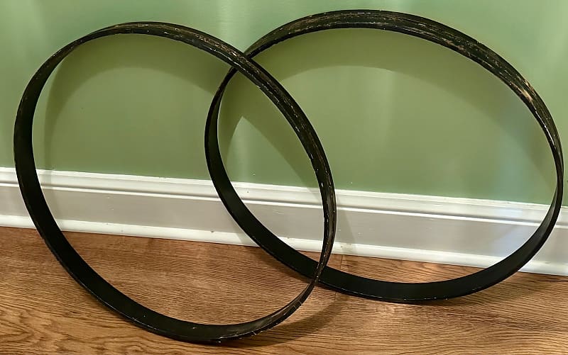 Rogers 20" Bass Drum Rims Vintage - Black | Reverb