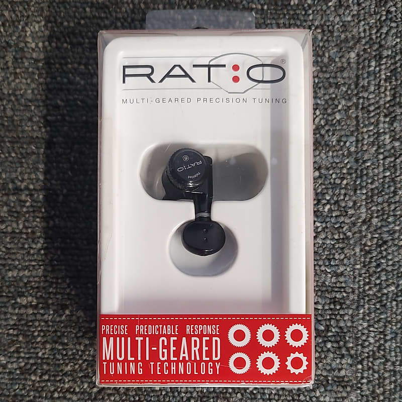Graph Tech Ratio 6-in-line Tuners, Black | Reverb