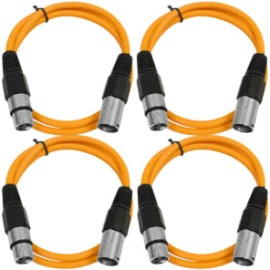 Seismic Audio SAXLX-2-4ORANGE XLR Male to XLR Female Patch | Reverb UK