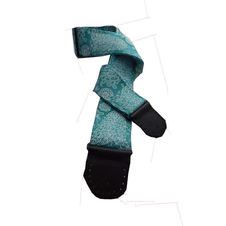 Coolstraps Custom Handmade Guitar Straps Aqua Peacock and | Reverb