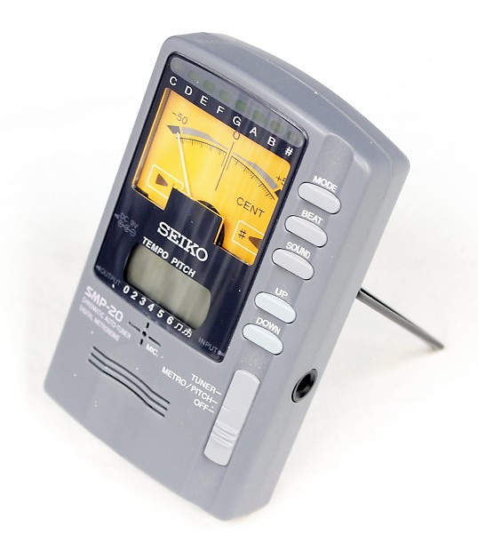 Seiko SMP-20 Chromatic Auto-Tuner and Digital Metronome Gray, | Reverb