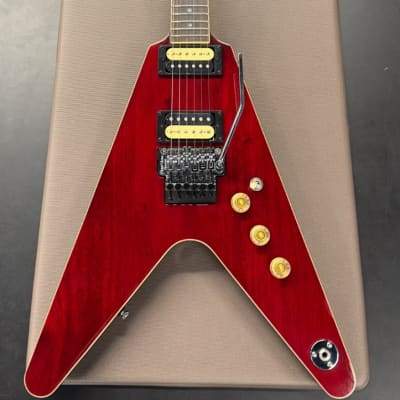 Dean V79 Flame Top Trans Cherry | Reverb