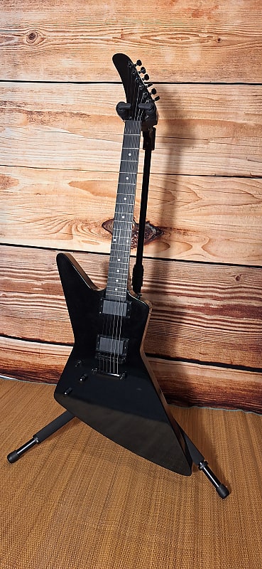 Left handed MX Explorer style guitar Black | Reverb