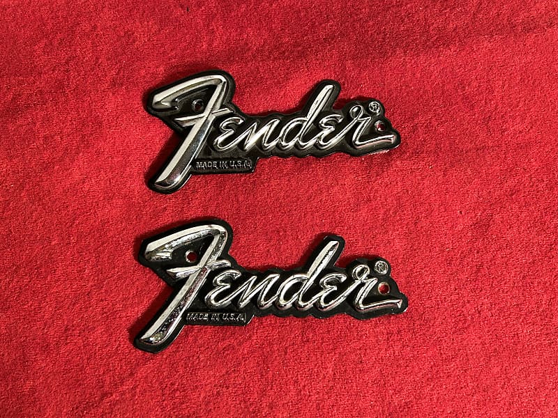 Fender Vintage Made in USA Amp Or Case Logo 1970s - Silver | Reverb