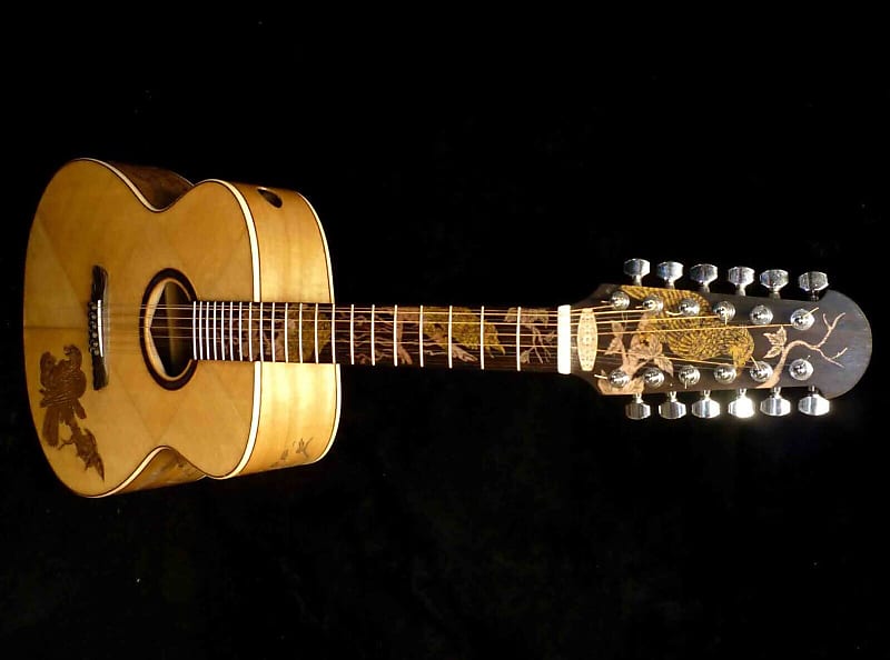 Blueberry Handmade Twelve-String Guitar Eagle Motif - Built | Reverb