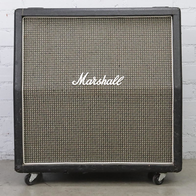 1973 Marshall Small Checkerboard 4x12 Slant Cabinet Unloaded | Reverb