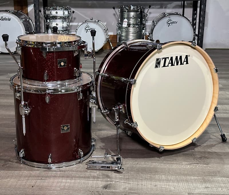 Used Tama Superstar Classic 3pc Drum Set Dark Red Sparkle | Reverb