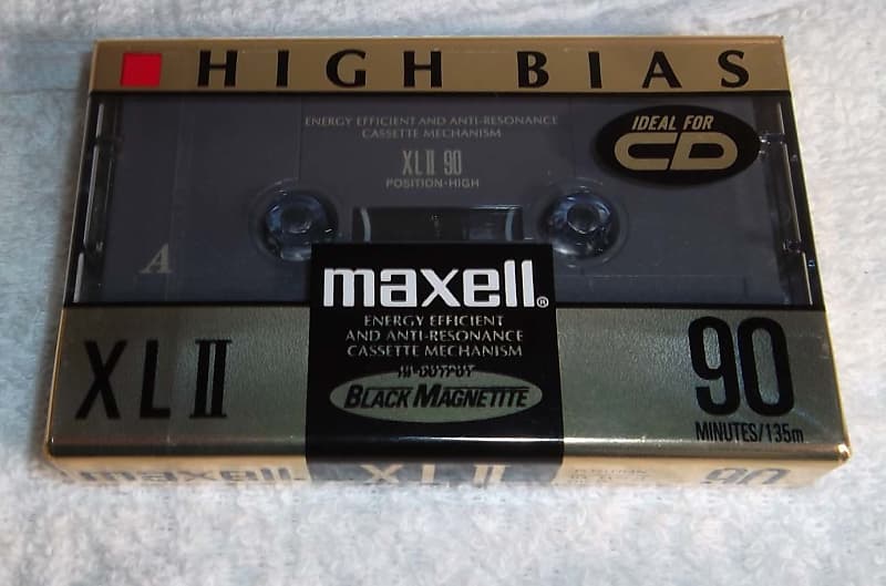 1-1996 Maxell XLII 90 Black Magnetite Type II CR02 High | Reverb