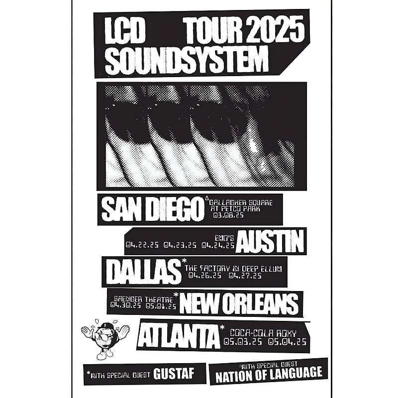 LCD Soundsystem Tour 2025 Ltd Ed New RARE Poster! Electronic | Reverb