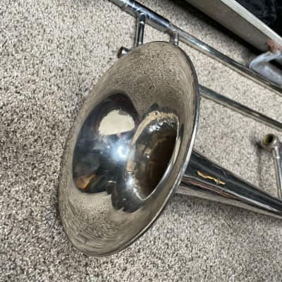 buescher aristocrat trombone Late 1960s - silver finish | Reverb