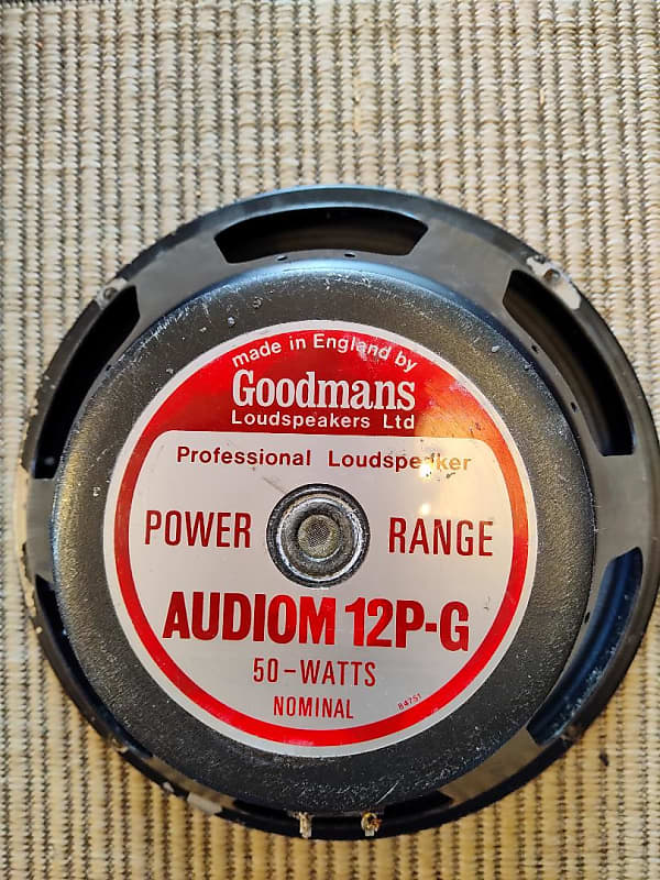 12 Goodmans Speaker Audiom 12P-G 1975 - Made in UK | Reverb