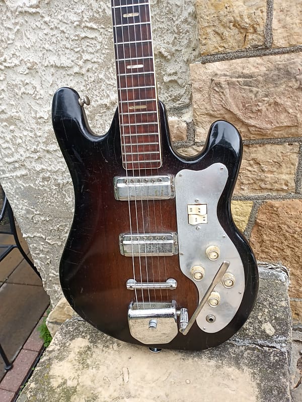 60s vintage Kawai Kent set neck guitar Teisco Kay Silvertone | Reverb