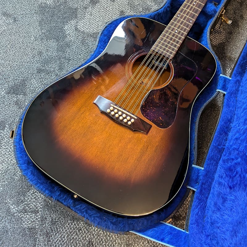 Guild D212 12-String Acoustic-Electric 1981 Sunburst w/Guild | Reverb