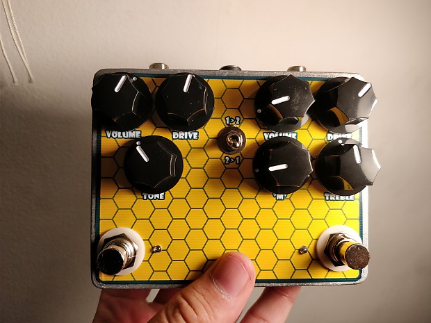 Yellow Sparkling Distortion + SS2 Ovedrive LM741 Dual Pedal | Reverb