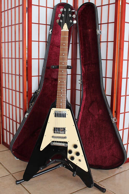 Vintage 1978 Japan Flying V Guitar w/ OHSC Greco Orville | Reverb