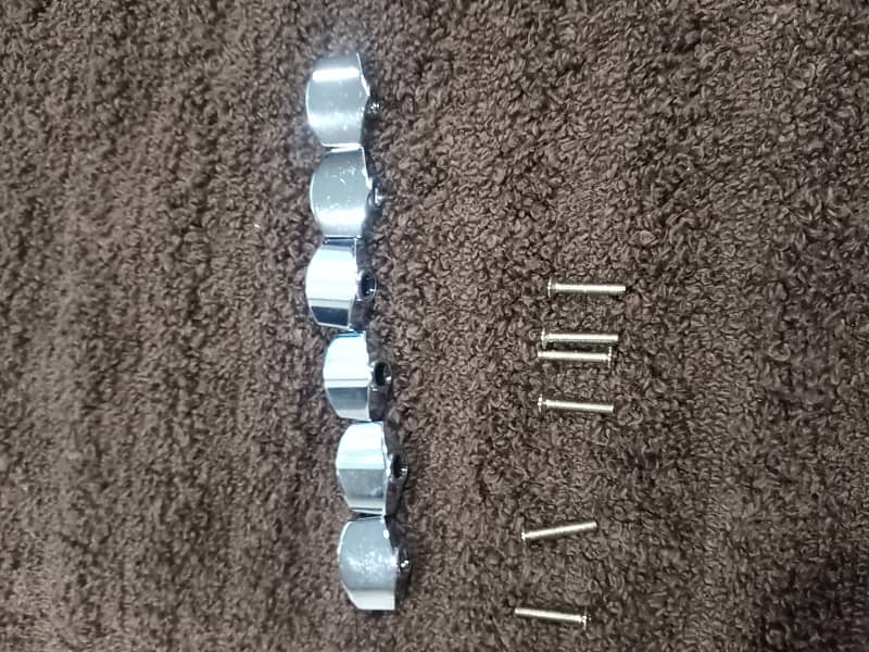 Guyker Trapezoid Tuner Buttons Knobs Chrome | Reverb