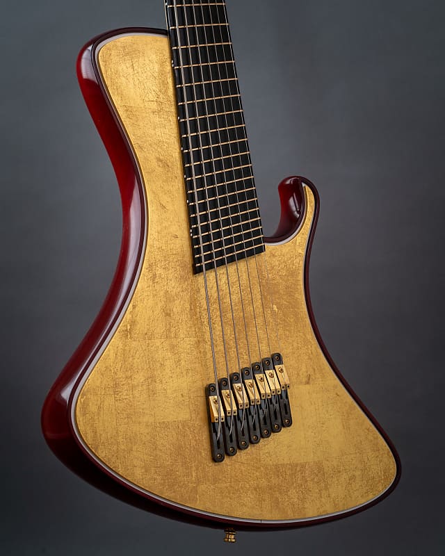 Mousetrap Studios Gold-leaf top 7-string Baritone Guitar 2022 | Reverb