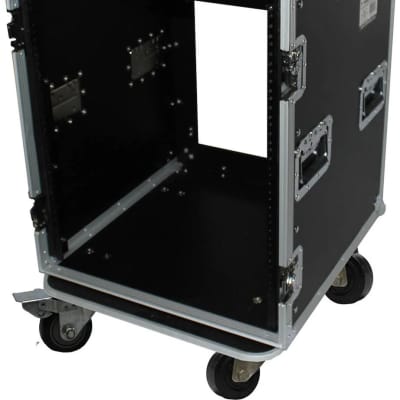 14U Rack x 10U Top Mixer DJ Combo Flight Case w/Laptop Shelf | Reverb