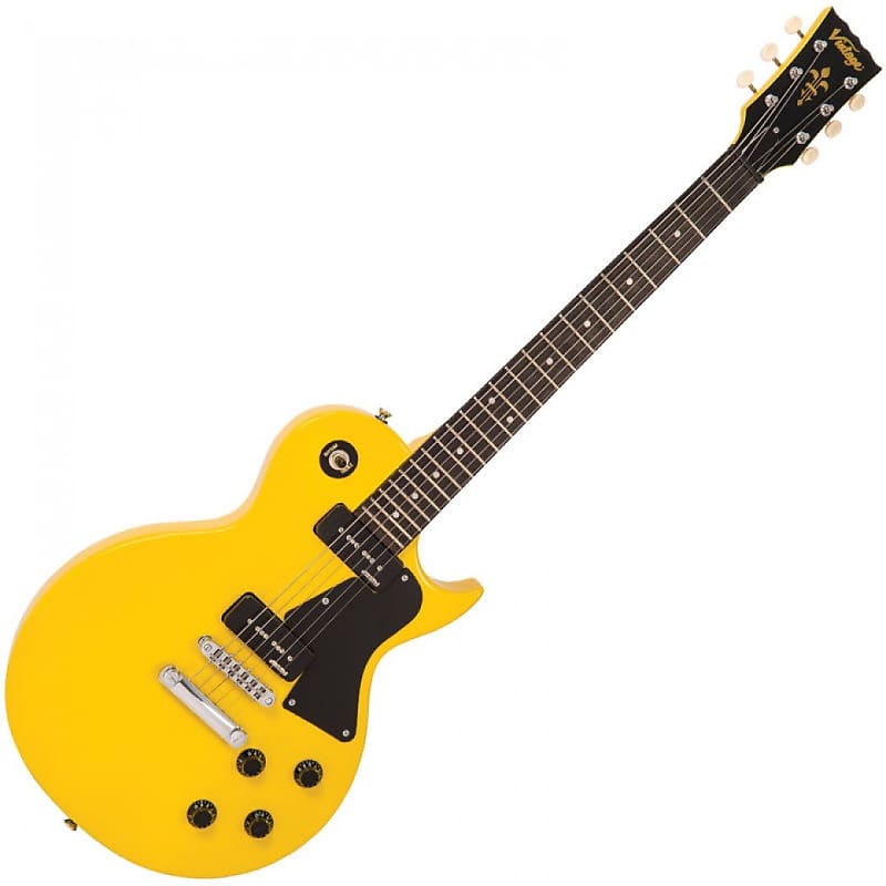 VINTAGE V132 REISSUED ELECTRIC GUITAR ~ TV YELLOW | Reverb