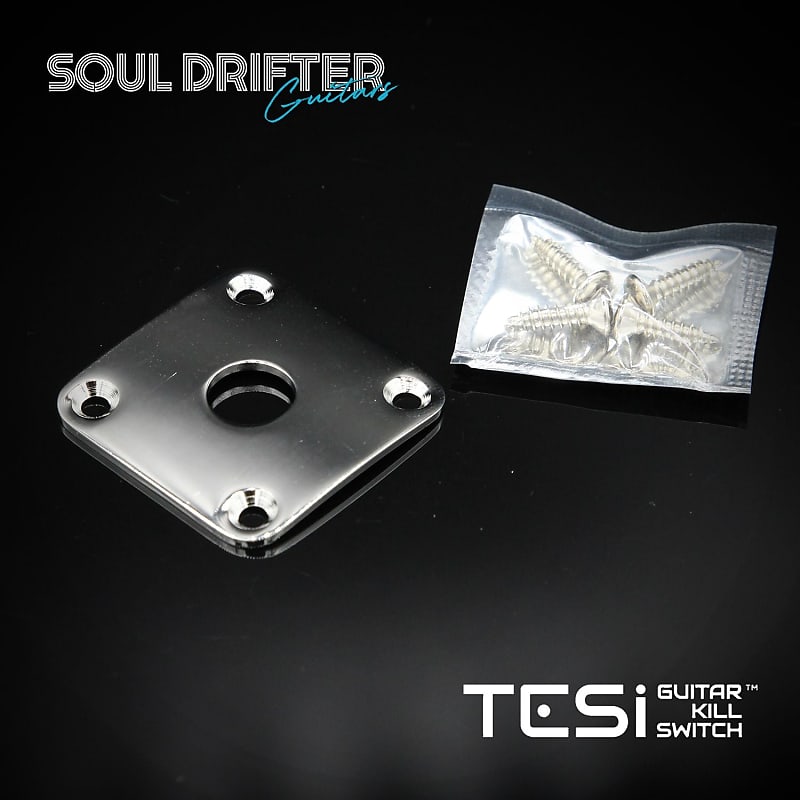 Tesi Square Metal Jack Plate Curved - Chrome | Reverb