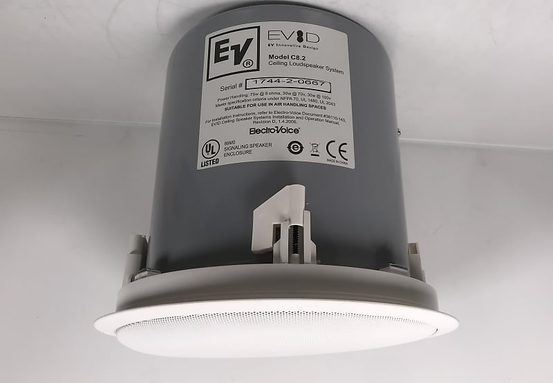 (Single) EV Innovative Design Ceiling Loudspeaker Model C8.2 | Reverb