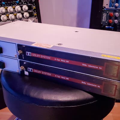 Pair of Dolby A-Type 360, brother of the 361 with Cat 22 card | Reverb