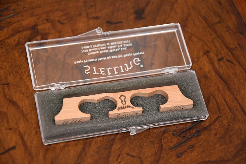 Stelling Old Wood Compensated Banjo Bridge 2000's Natural | Reverb