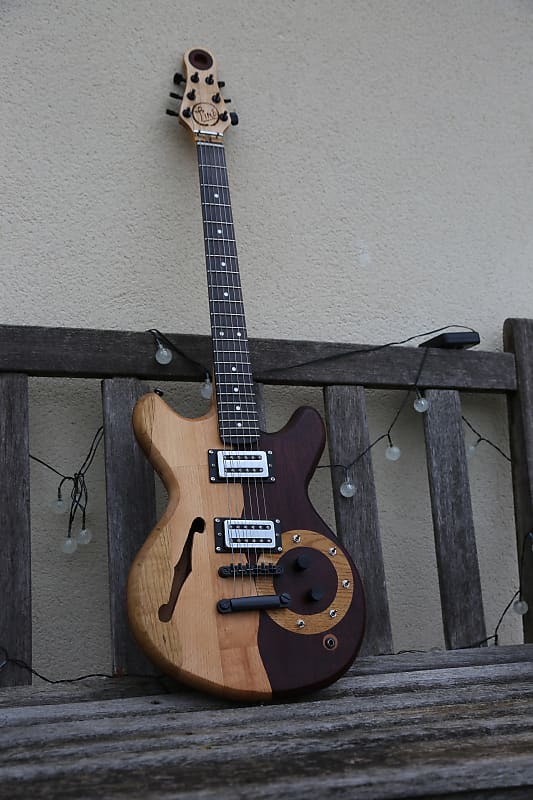 Timo Hibou - Handmade Semi-Acoustic Luthier-Built Upcycled | Reverb