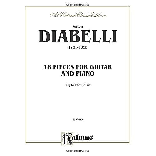 Anton Diabelli 1781-1858: 18 Pieces for Guitar and Piano, | Reverb