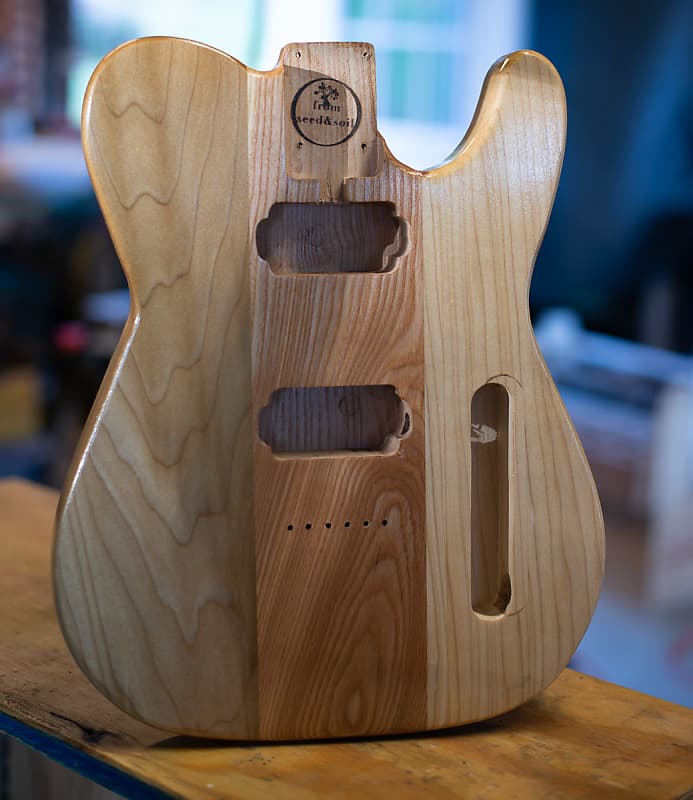 Handmade Telecaster Poplar & Ash Natural Body | Reverb