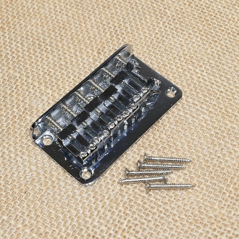 Genuine 2015 Squier Stratocaster Mini Bridge Chrome - Same | Reverb