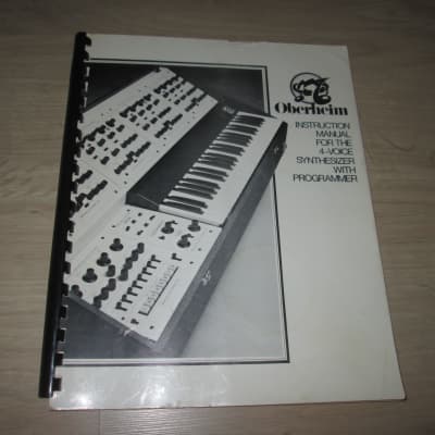 Oberheim 4-voice Original Manual - Extremely Rare - | Reverb Australia