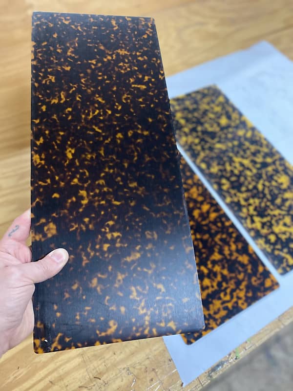 Italian-style Tort Pickguard Blank- Fits Tele- 8" x 19.5" - | Reverb