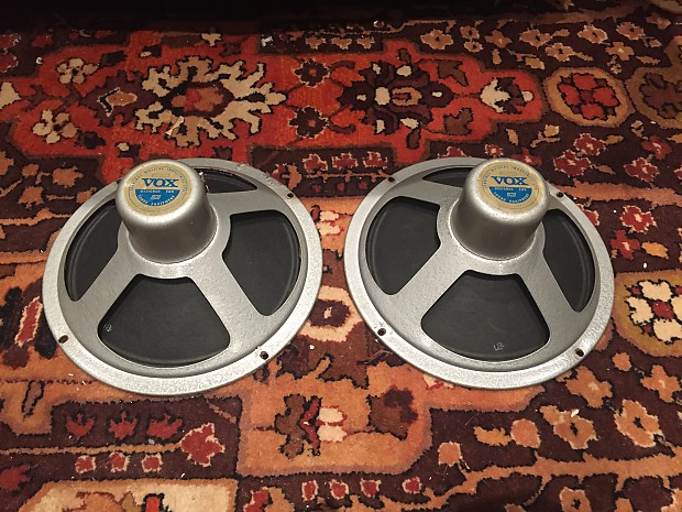 Vintage 1965 Matched Pair Vox AC10 Elac Silver Bell Alnico | Reverb