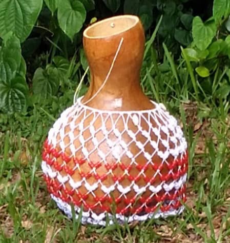 West African-style gourd rattle (Yoruba sekere/shekere) | Reverb