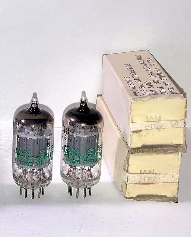 1968 Sylvania 6189 12AU7 ECC82 12AU7WA JAN Mil-Spec Tubes, | Reverb