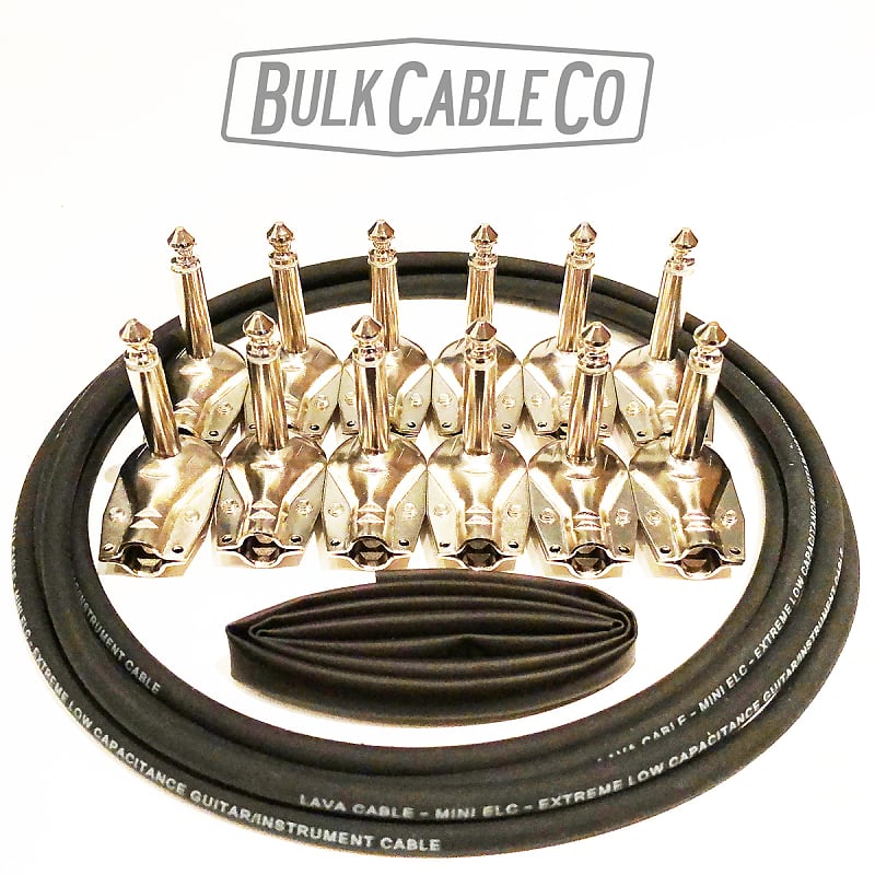Pedal Board Patch Cable Kit - 6 FX Cables - 9' Lava Mini ELC | Reverb