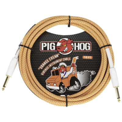 Pig Hog "Orange Graffiti" Woven Instrument Cable, 20-Foot, | Reverb
