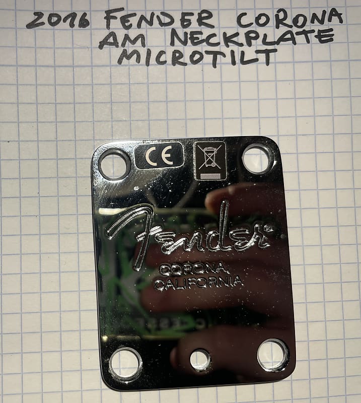 Fender Corona AM Neckplate Microtilt 2016 Chrome | Reverb