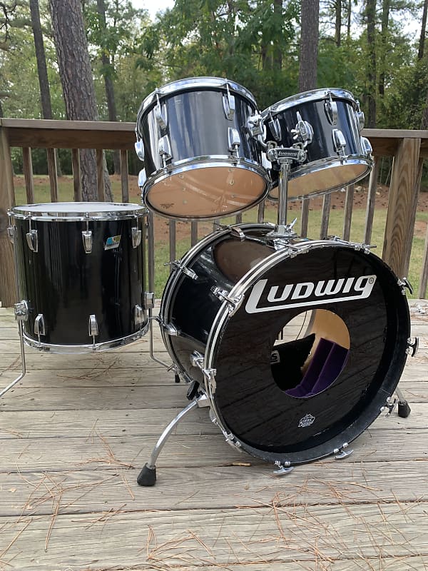 Ludwig 6 ply 1970s Black Cortex | Reverb