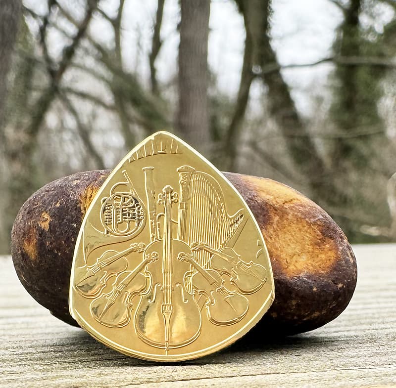 The Original Coin Guitar Picks 2022 Austria Philharmonic 24 K | Reverb