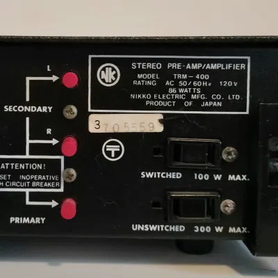 Nikko TRM-400 Stereo Integrated Amplifier | Reverb
