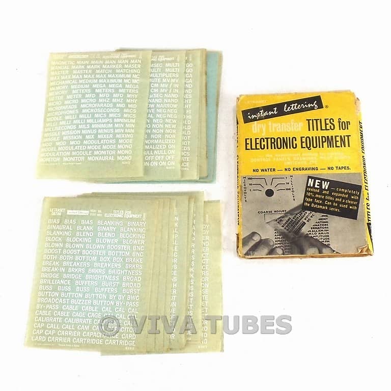 Box of Datak Dry Transfer Decal Labels Electronic Equipment | Reverb