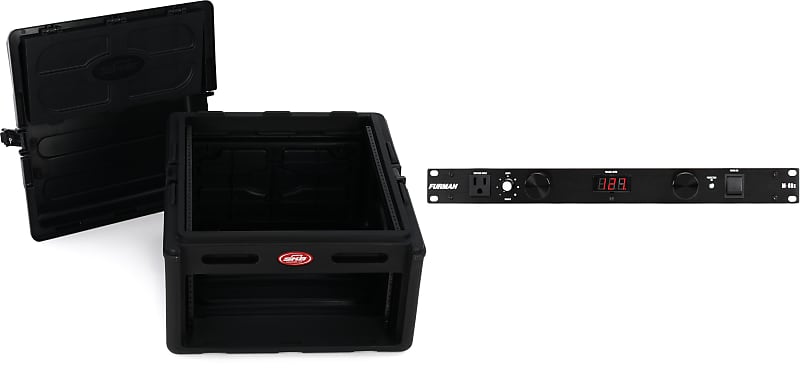 SKB 1SKB-R104 10U x 4U Mixer Rack Case Bundle with Furman | Reverb