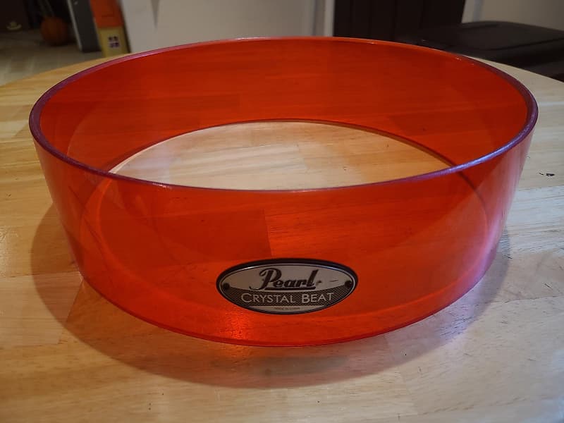 Pearl 5x14 Crystal Beat Free Floater Shell 2010s - Red | Reverb