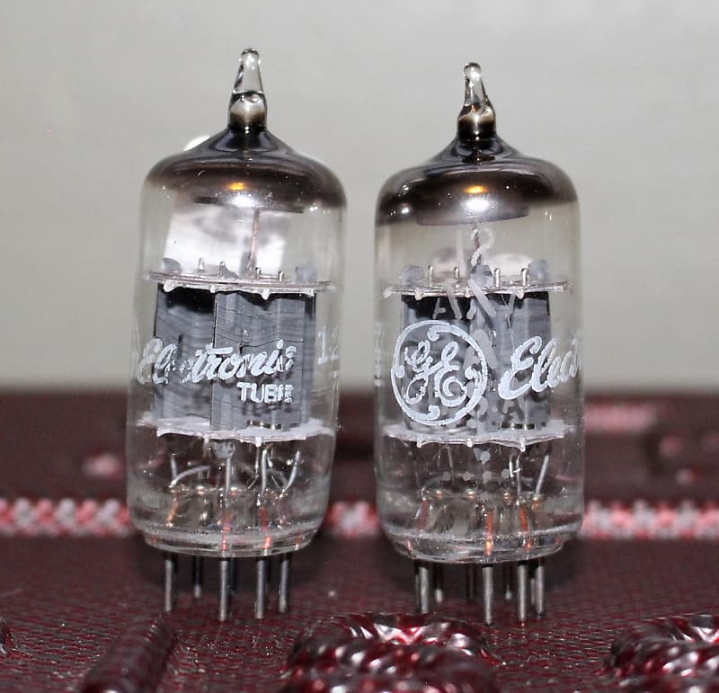 GE 7025 12AX7 MATCHED PAIR SHORT PLATE VINTAGE TEST NOS | Reverb