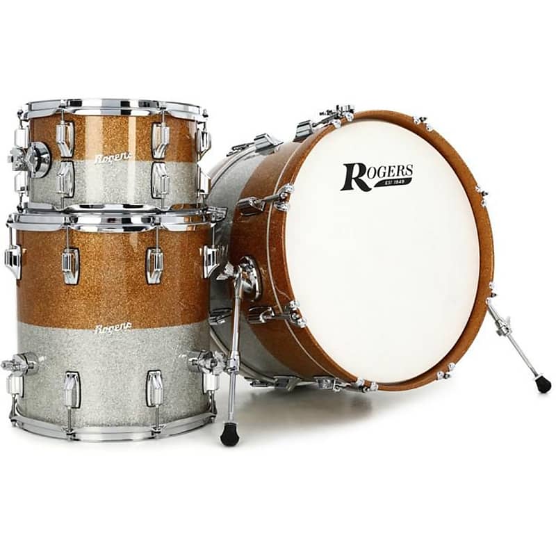 Rogers Powertone 3pc. Kit - Gold/Silver | Reverb