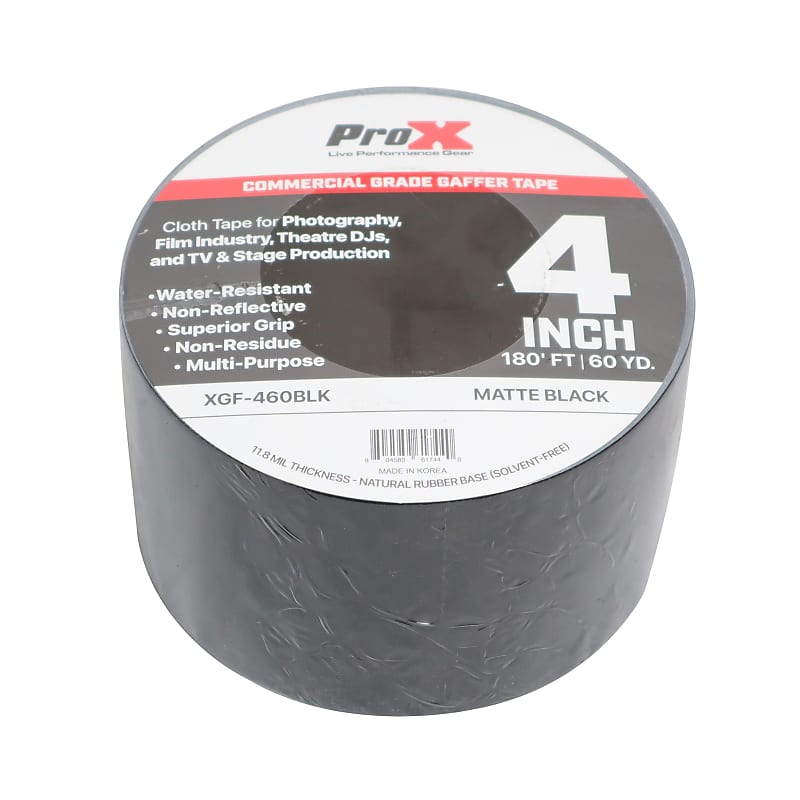 Pro X 4 Inch 180FT 60YD Matte Black Commercial Grade Gaffer | Reverb