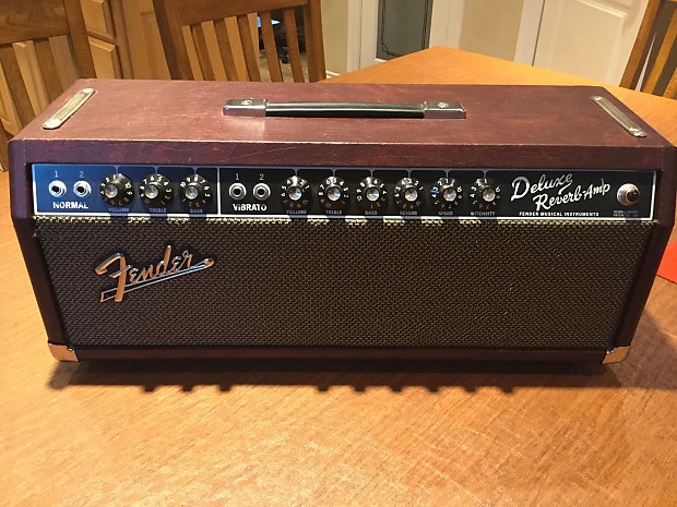 Fender Deluxe Reverb Reissue ( DRRI ) Head Wine Red | Reverb
