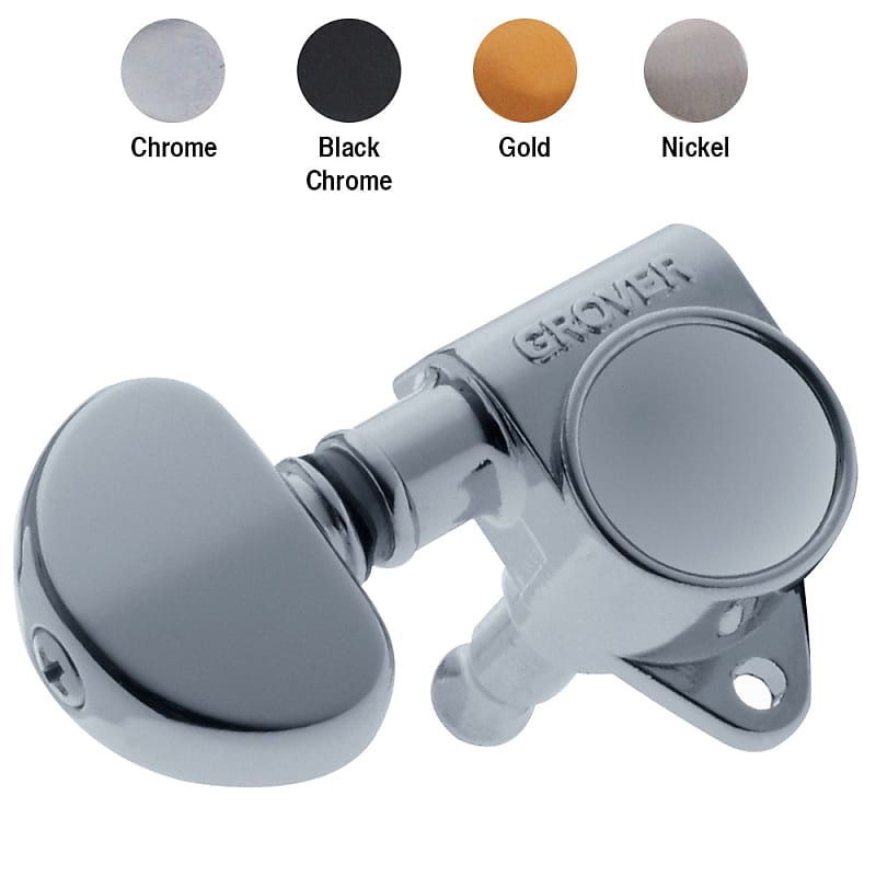 Grover 102-18C Rotomatic 3x3 Guitar Tuning Heads - 18:1 | Reverb UK